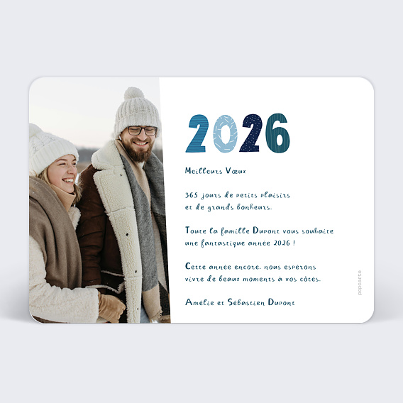 Carte de Voeux Particuliers Hello New Year - Popcarte