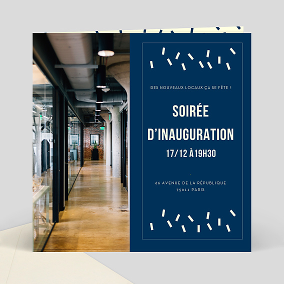 Carte d’invitation professionnelle Entreprises - Popcarte