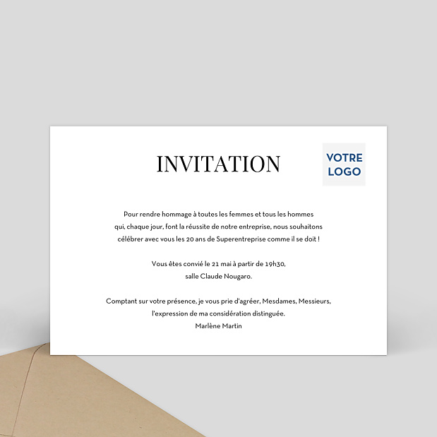 Invitation Professionnelle Challenge Liste - Popcarte