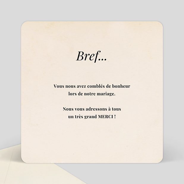 Carte de Remerciement Mariage Rigolo - Popcarte