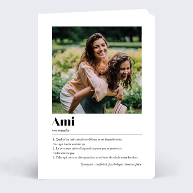 Poster Personnalisé Définition Ami Photo - Popcarte