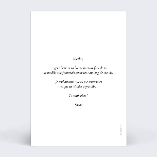 Demande Parrain Marraine Définition Parrain - Popcarte