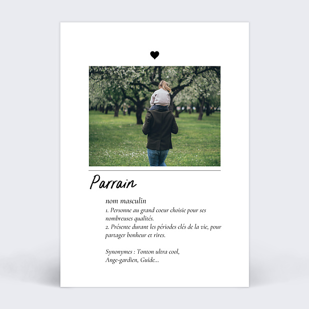 Demande Parrain Marraine Définition Parrain - Popcarte