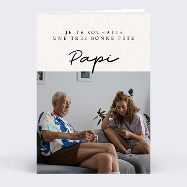 Fête des Grands Pères Définition Papi - Popcarte