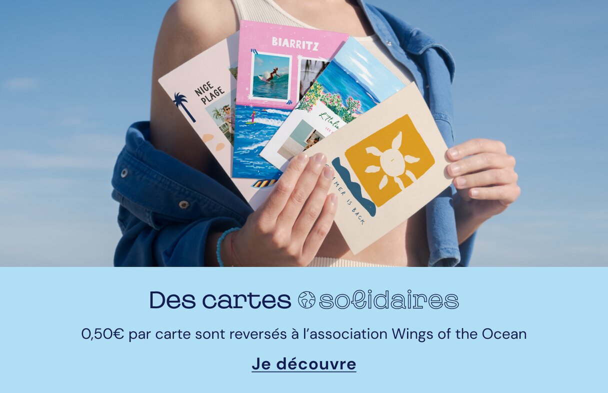 Carte postale à personnaliser avec vos photos