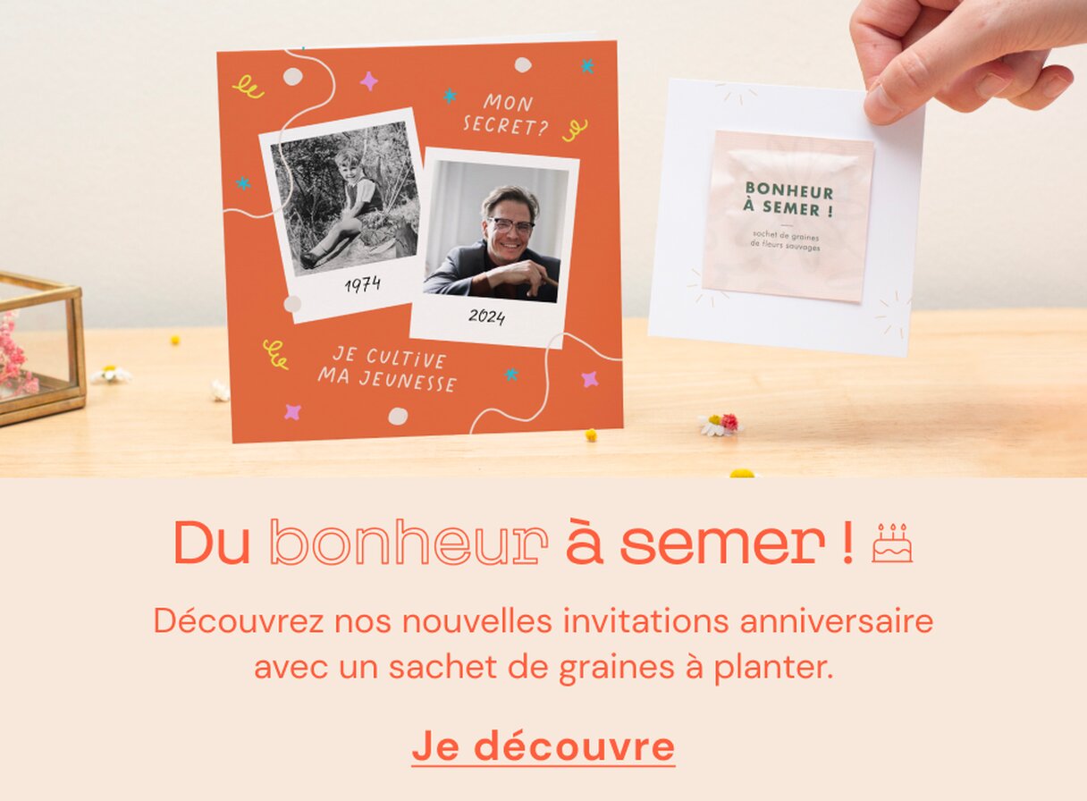 Invitation anniversaire originale à personnaliser