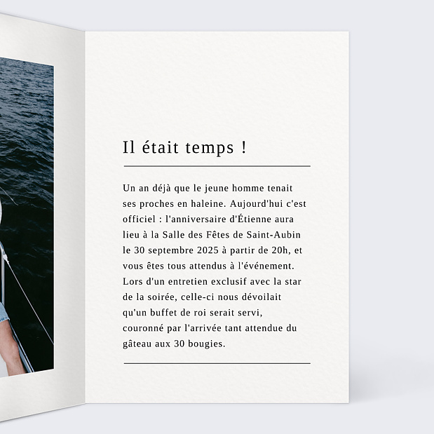 Invitation Anniversaire Adulte Édition spéciale - Popcarte