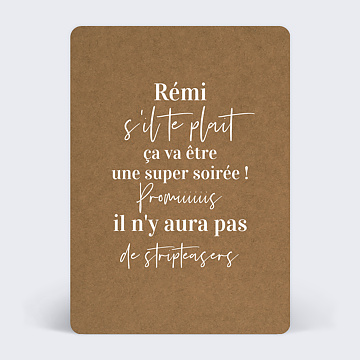 Invitation EVJF à personnaliser - Popcarte