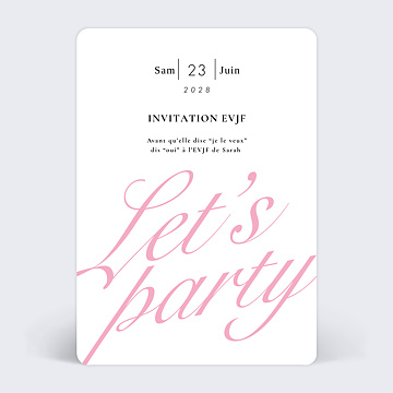 Invitation EVJF à personnaliser - Popcarte