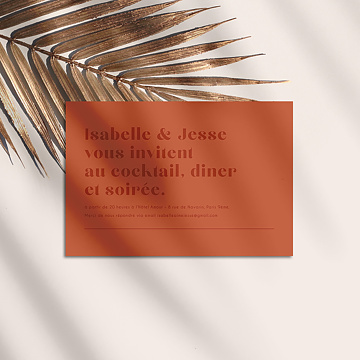 Carton Réponse de Mariage Mister M Jesse - Popcarte