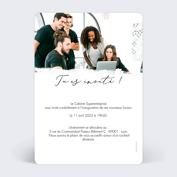 Invitation Professionnelle Manuscrite - Popcarte