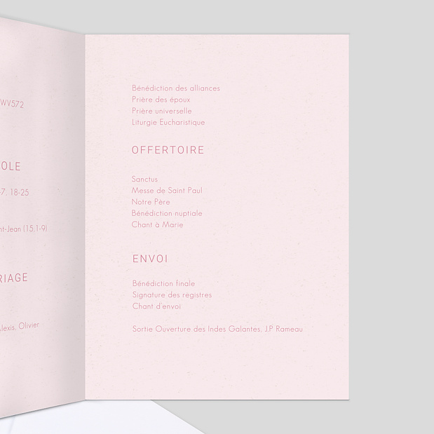 Livret de Messe Mariage Maison Lemoine X Popcarte - Ivory - Popcarte