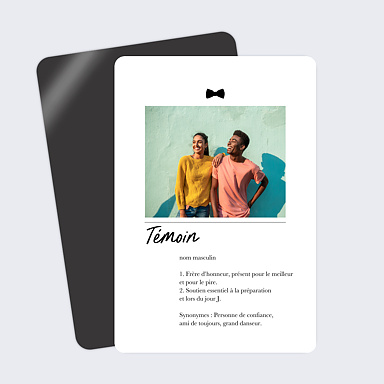 Magnets demande de témoin de mariage à personnaliser.