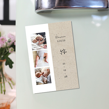 Faire-part Naissance Photomaton Nature - Popcarte