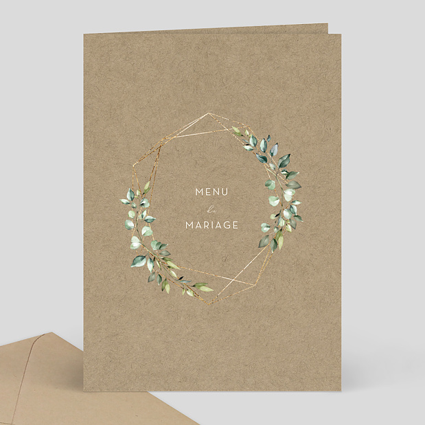 Menu Mariage Modern Love - Popcarte