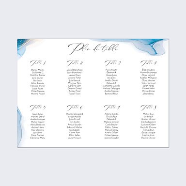 Plan de Table Mariage 100% Personnalisable - Popcarte