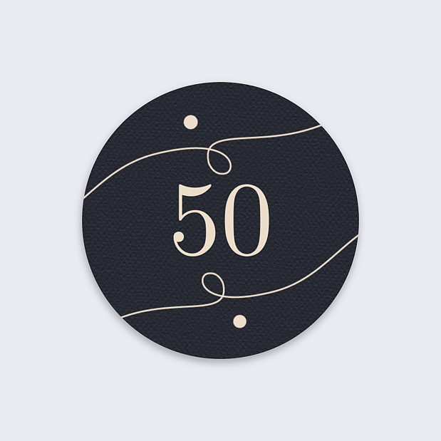 Sticker Anniversaire Âge Vintage - Popcarte