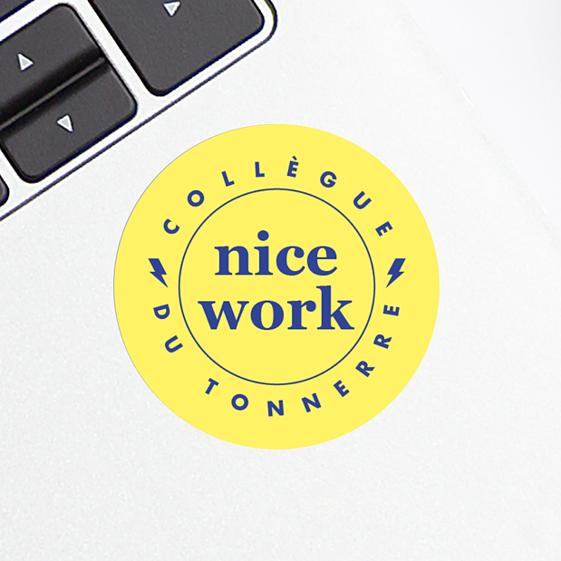 Sticker Professionnel Super Collègue - Popcarte