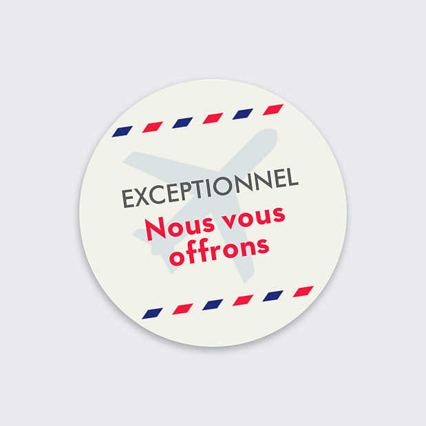 Sticker Professionnel Boarding Pass - Popcarte